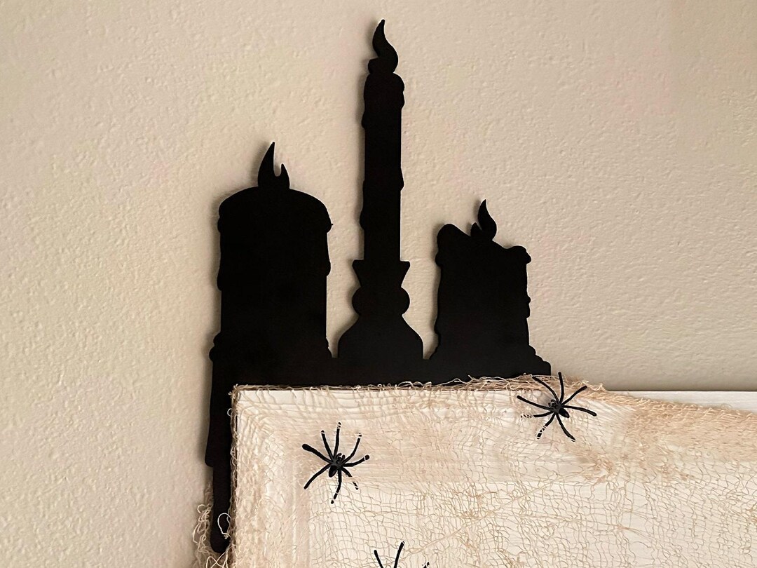 Melting Wax Candle Door Frame Topper | Halloween Door Corner Decoration ...