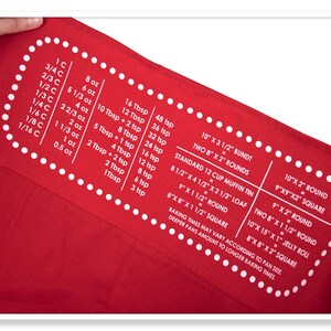 Personalized Apron - Cheat Sheet Baking Apron With Upside-down ...