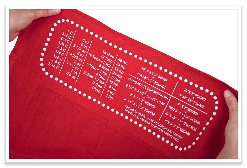 Personalized Apron - Cheat Sheet Baking Apron With Upside-down ...