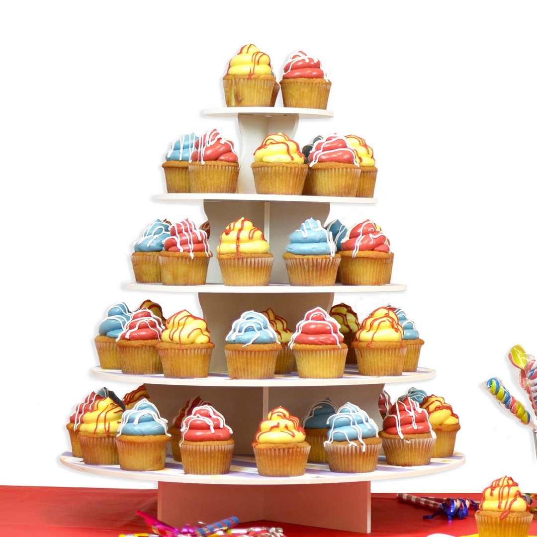 Round Cupcake Tower | the Best Wedding Cupcake Stand | Reusable ...
