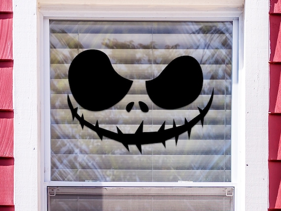 Skeleton Face Window Sticker Kit Vinyl Decal Halloween - Etsy