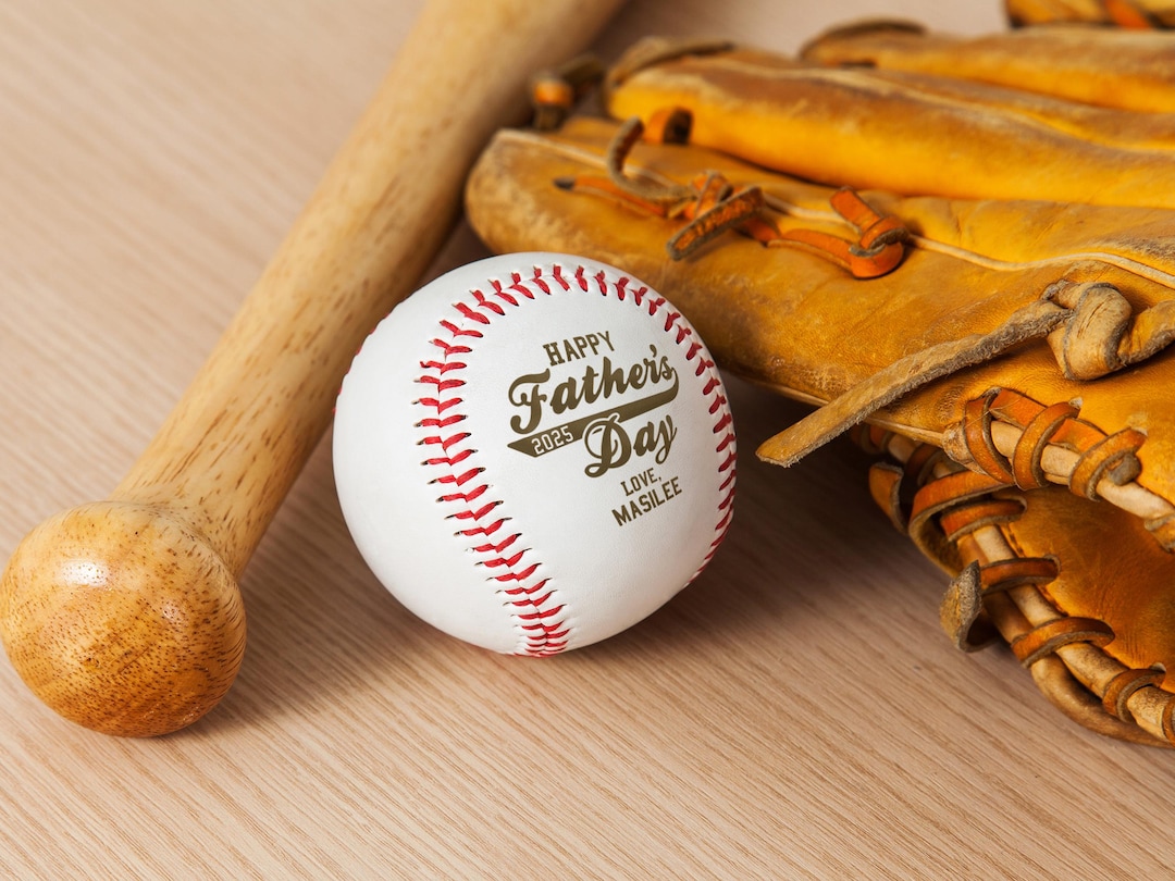 Custom Engraved Father's Day Baseball | Personalized Gift for Dad ...