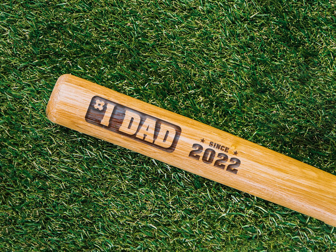 Personalized 1 Dad Laser Engraved Mini 18 Baseball Bat Perfect for ...