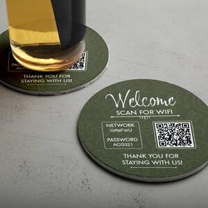 Custom QR Code Coasters Submit Your QR Code Artwork Great for ...