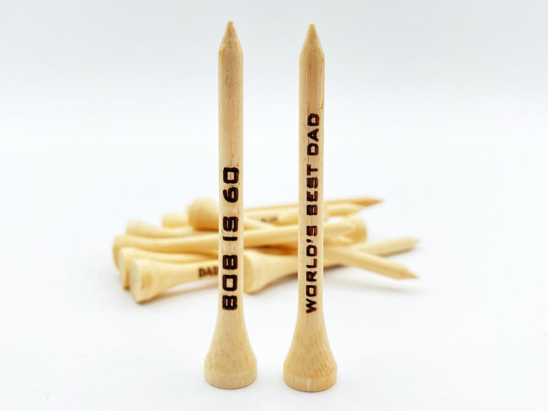 Custom Text Laser Engraved Golf Tees | World's Best Dad | Gift for ...
