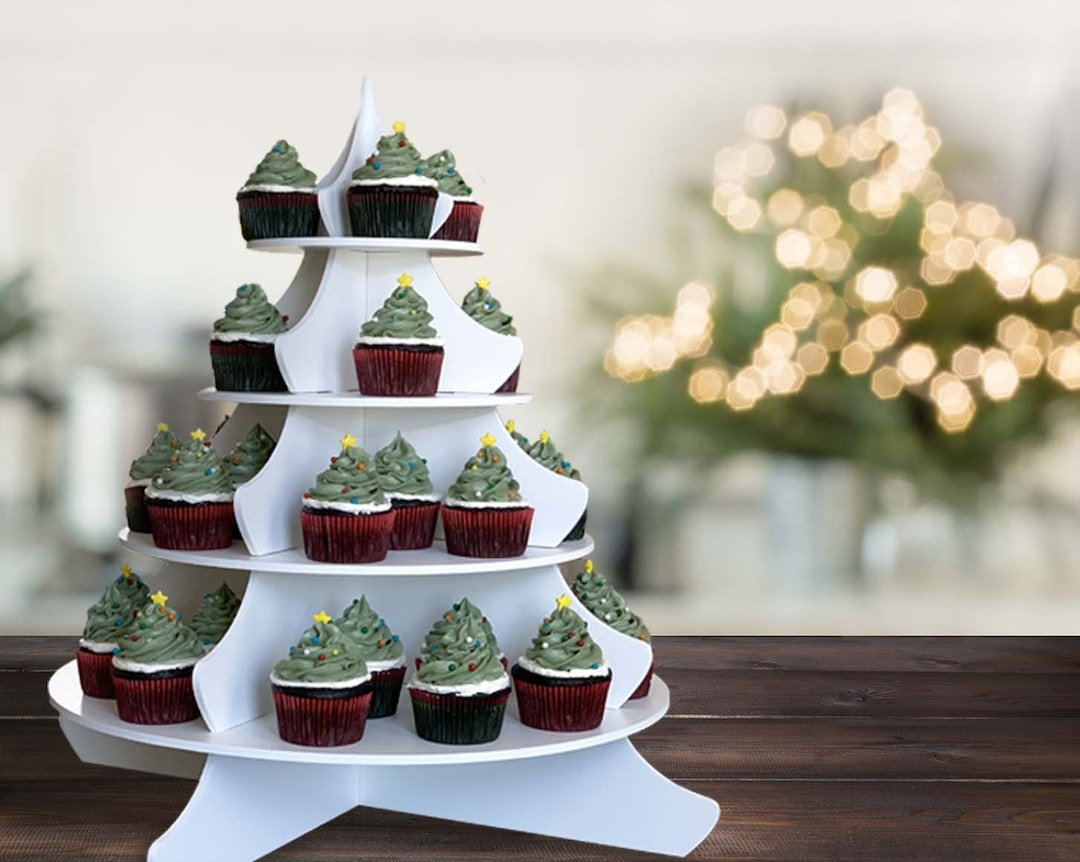 Christmas Tree Cupcake Tower-reusable - Etsy