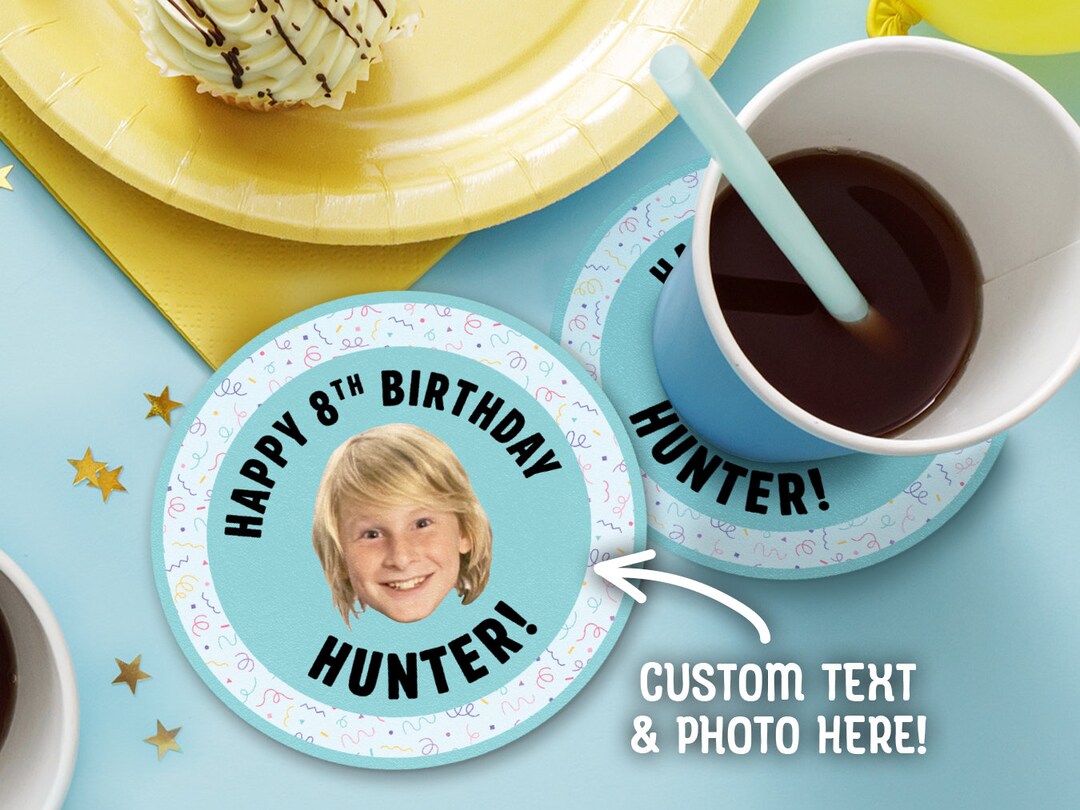 Custom Birthday Coasters Upload Your Photo Custom Text Funny Coasters ...
