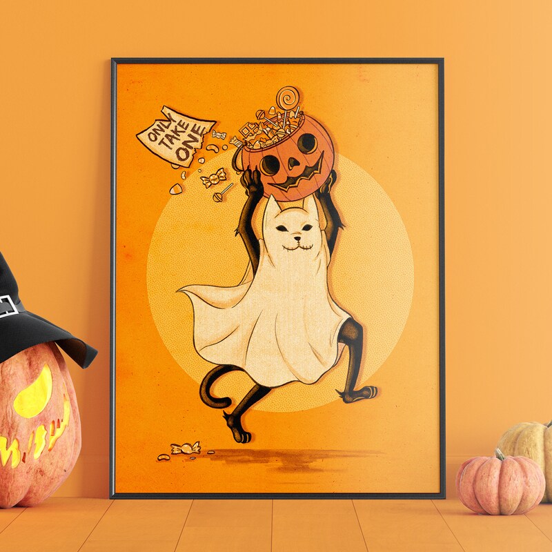 Cute Halloween Poster - Etsy