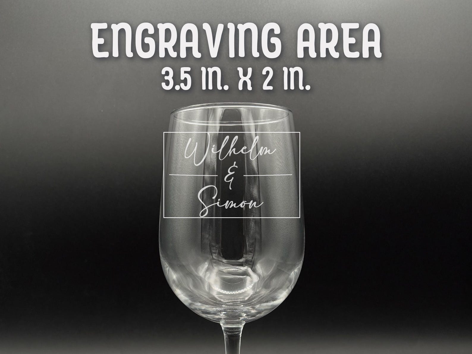 Brush Script Names Wine Glass | Personalized Gift for Wedding ...