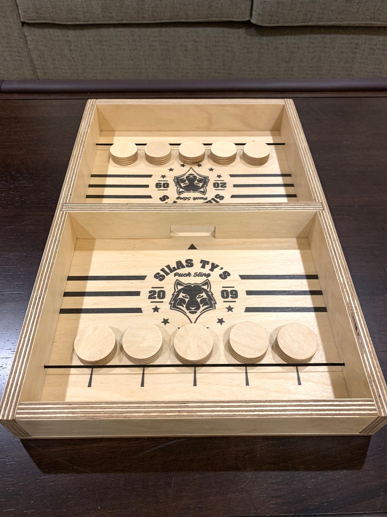 Handcrafted Personalized Puck Sling Shot Game Fast Sling - Etsy
