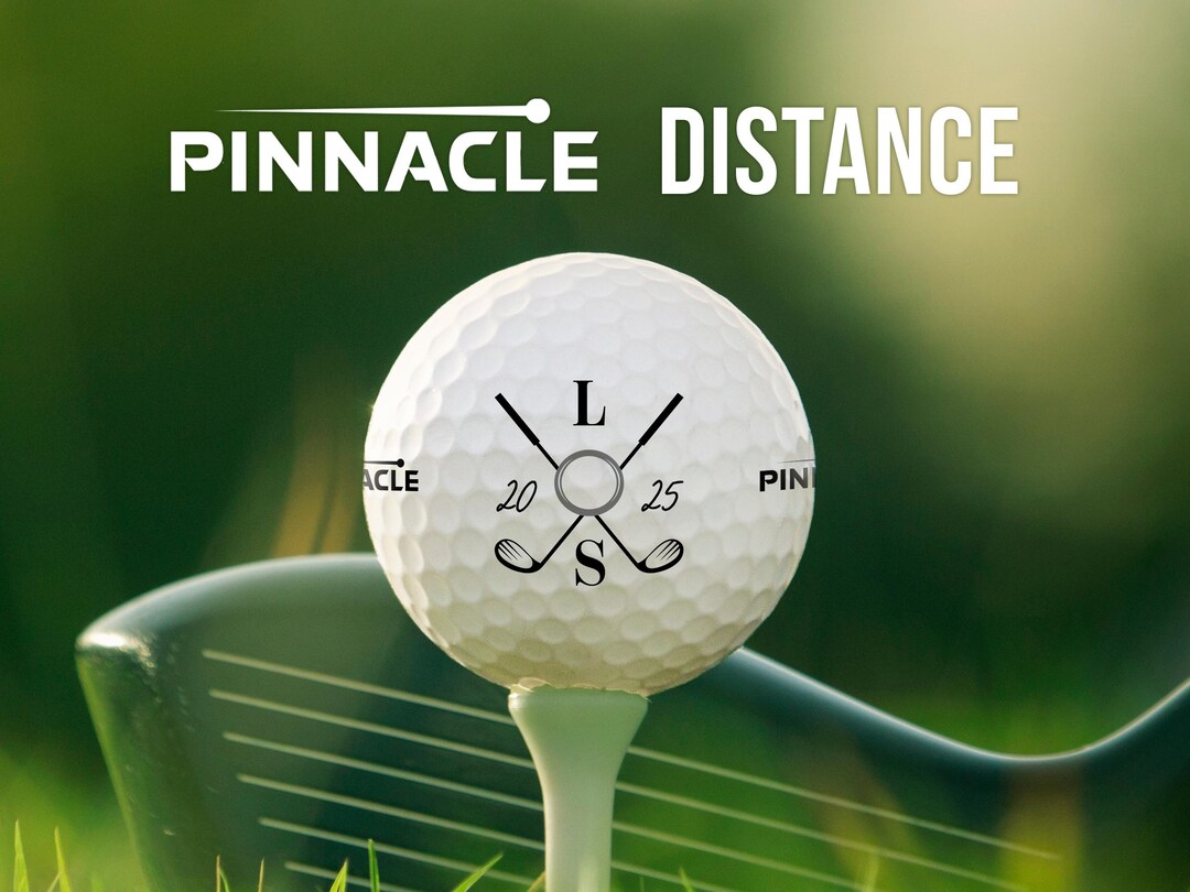 Wedding Ring Golf Balls | Pinnacle Distance | Initial & Date Design ...