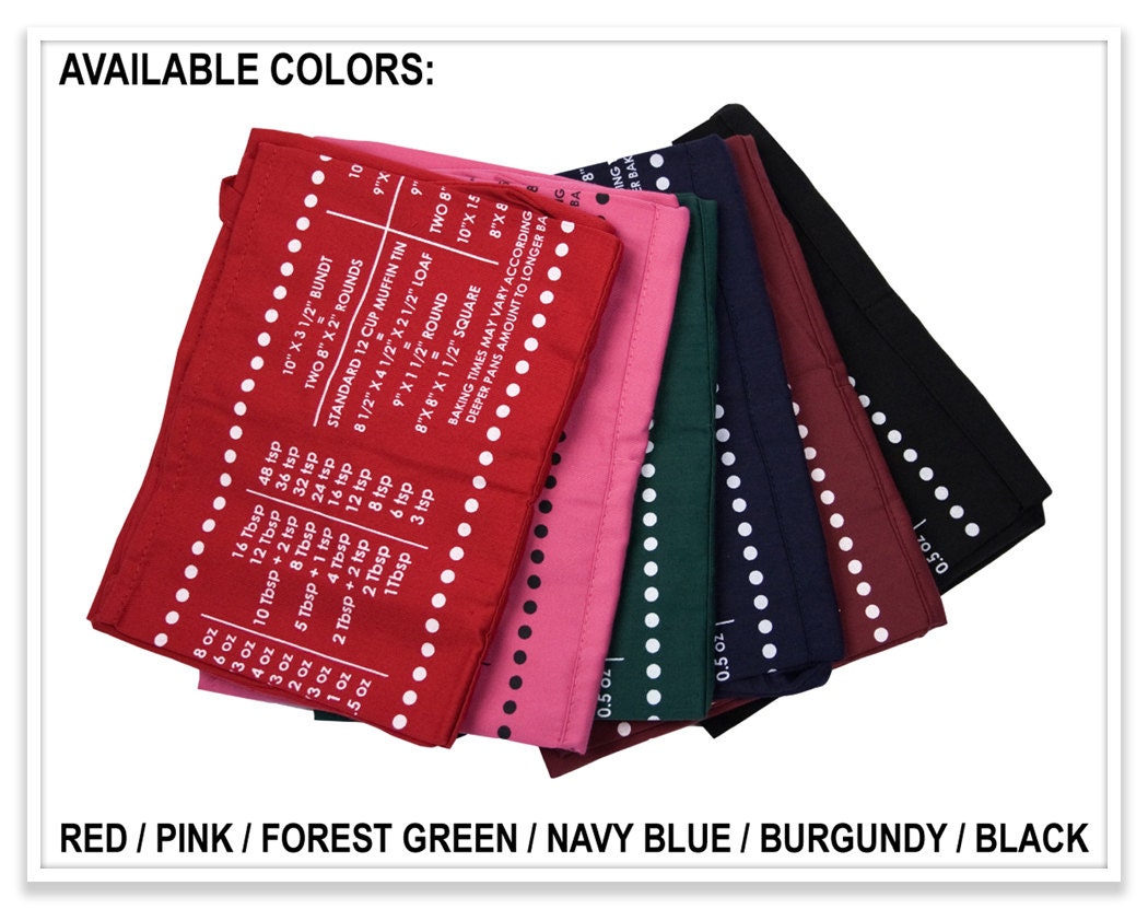 Personalized Apron - Cheat Sheet Baking Apron With Upside-down ...