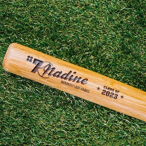 Personalized Player Number & Team Mini Bat | Laser Engraved Bat ...
