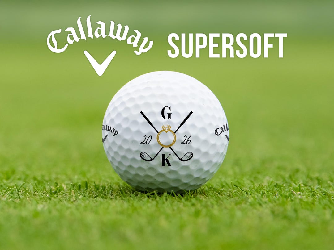 Wedding Ring Golf Balls | Callaway Supersoft | Initial & Date Design ...