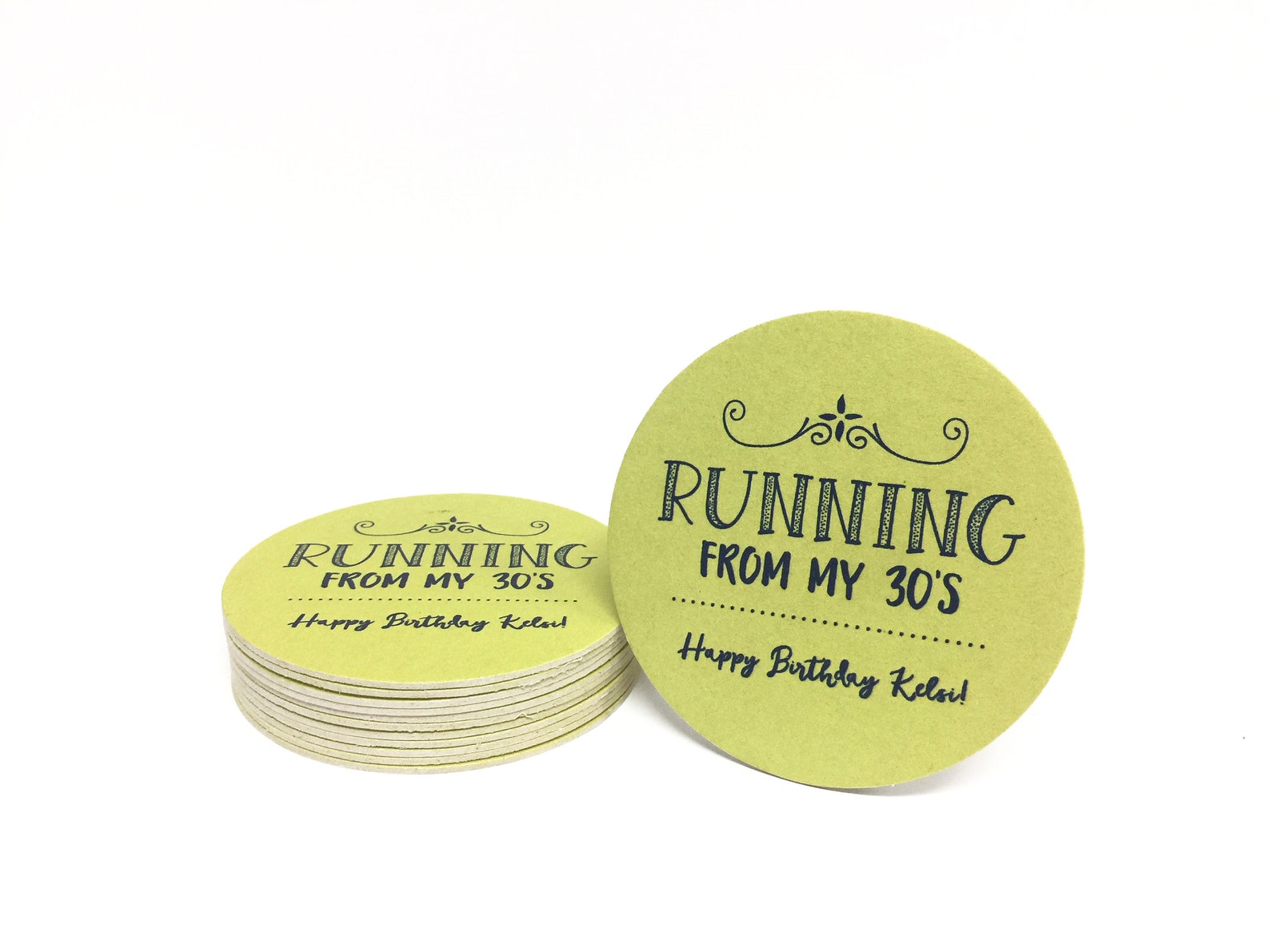 Custom Design Heavyweight 4 Round Paper Coasters - Etsy