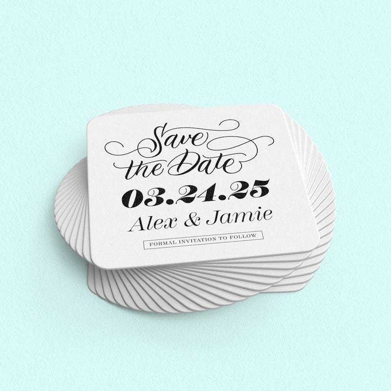 Square Save the Date - Etsy