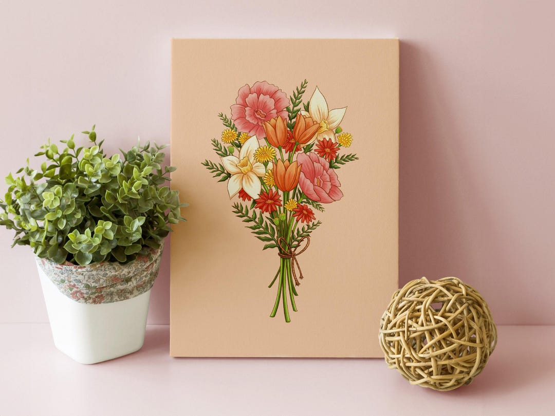 Spring Flowers Canvas Print | 8x10 Print | Canvas Wall Art | Wall Decor ...