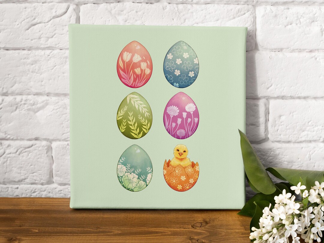 Eggs and Chick Canvas Print | 12x12 Print | Canvas Wall Art | Wall ...