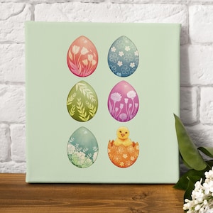 Eggs and Chick Canvas Print | 12x12 Print | Canvas Wall Art | Wall ...