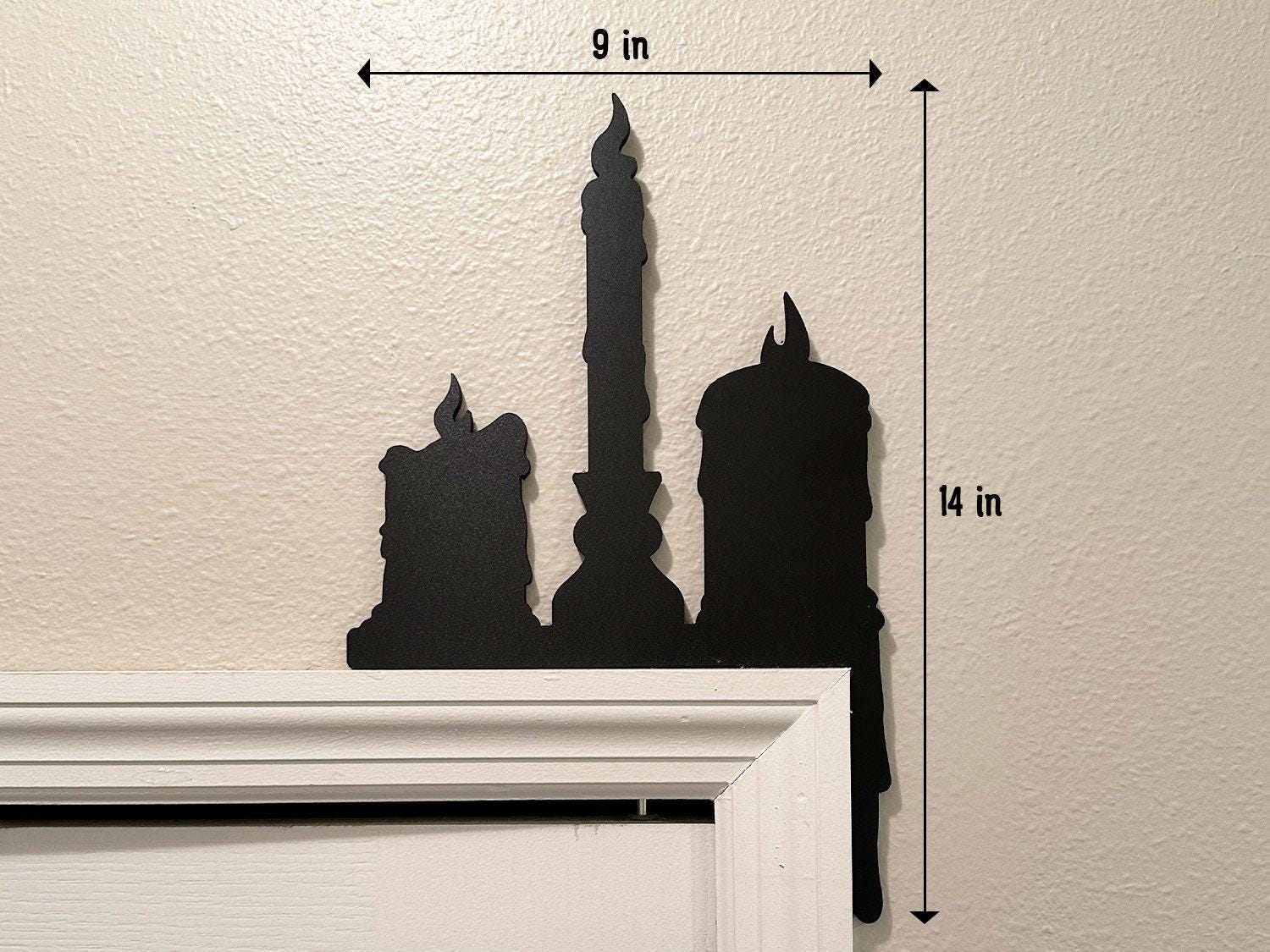 Melting Wax Candle Door Frame Topper | Halloween Door Corner Decoration ...