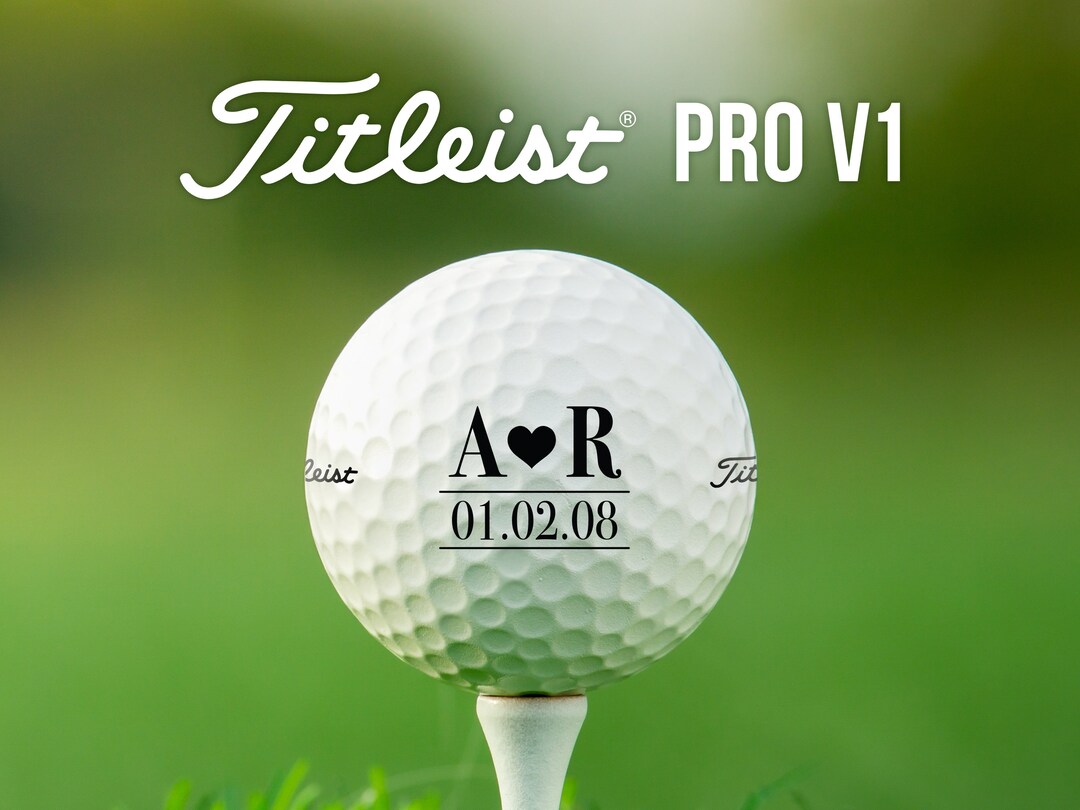 Monogrammed & Personalized Golf Balls Custom Initials and Heart Design ...