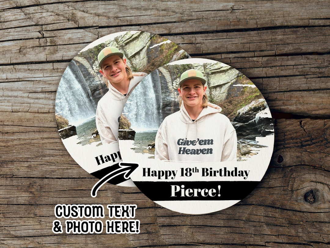 Personalized Birthday Coasters Upload Your Photo Custom Photo & Text ...