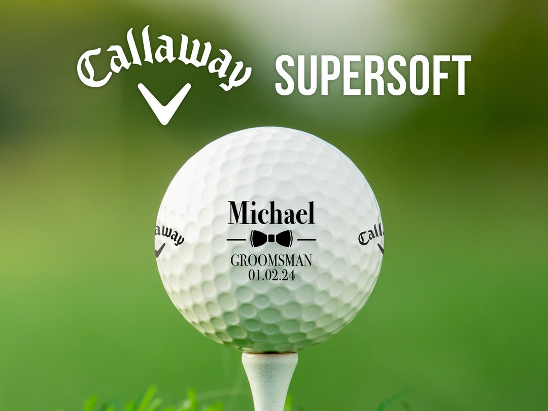 Personalized Custom Name Golf Balls Callaway Supersoft Wedding Bow Tie ...