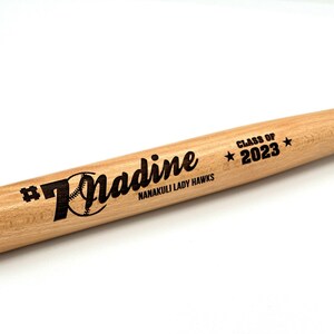 Personalized Player Number & Team Mini Bat | Laser Engraved Bat ...