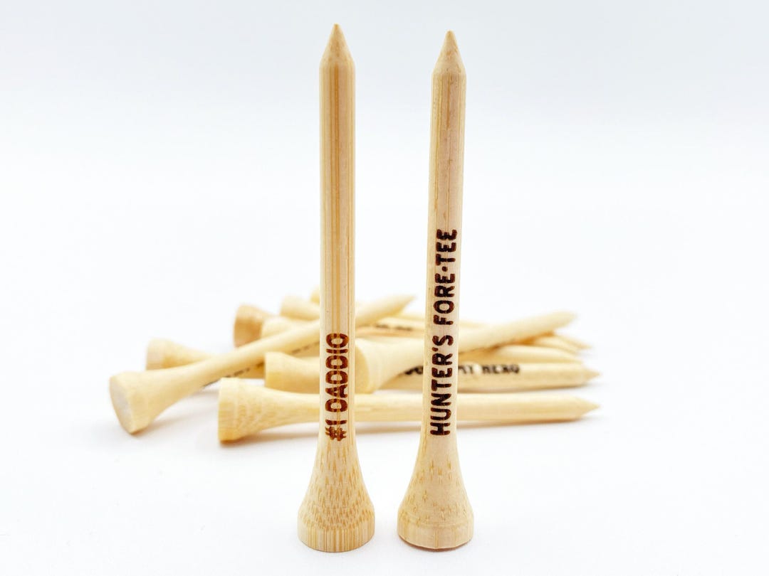 Custom Text Laser Engraved Golf Tees | Fore-tee Birthday | Gift for ...