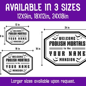 Welcome Foolish Mortals Sticker | Personalized Halloween Vinyl Decal ...