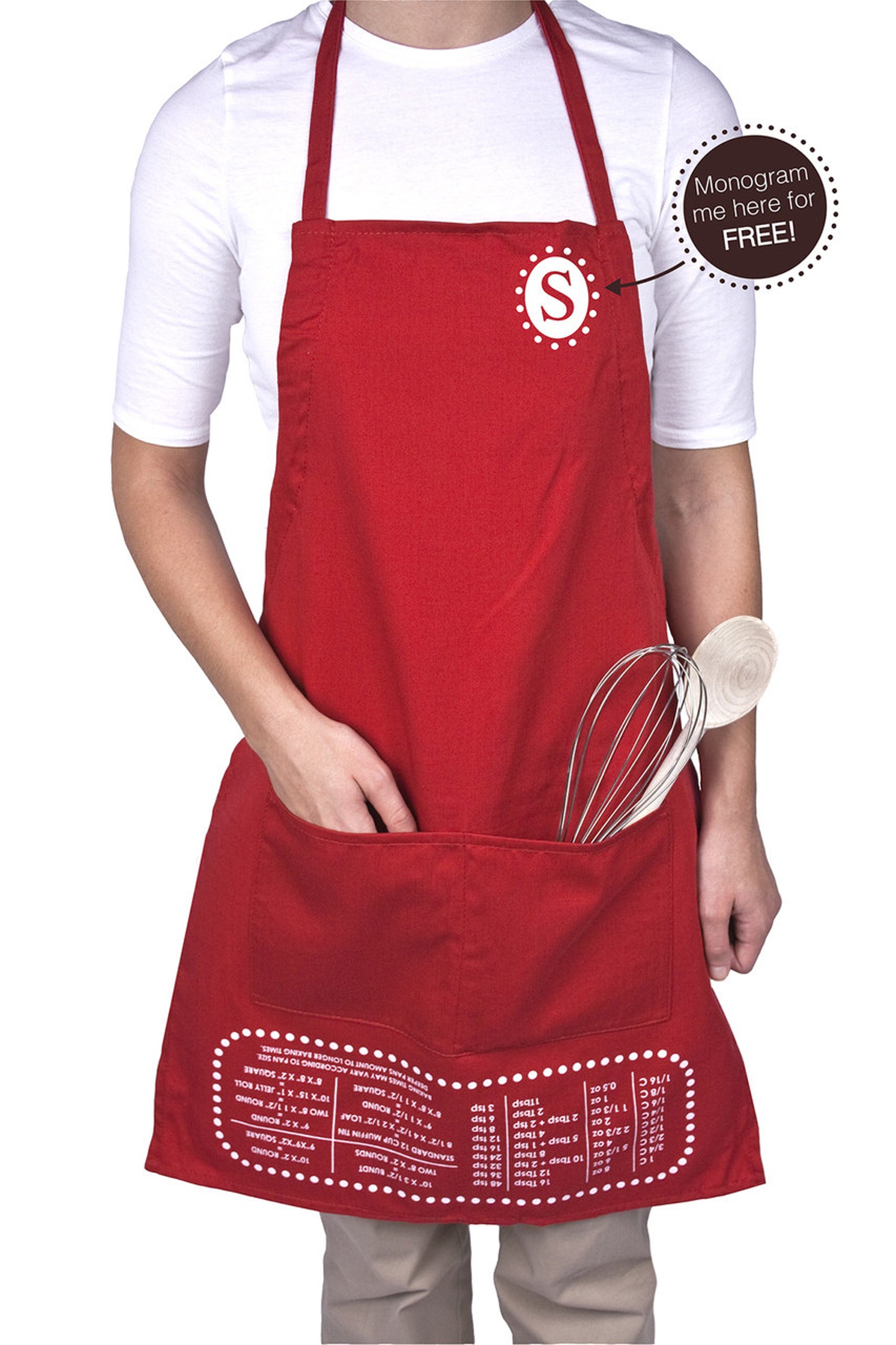 Personalized Apron - Cheat Sheet Baking Apron With Upside-down ...