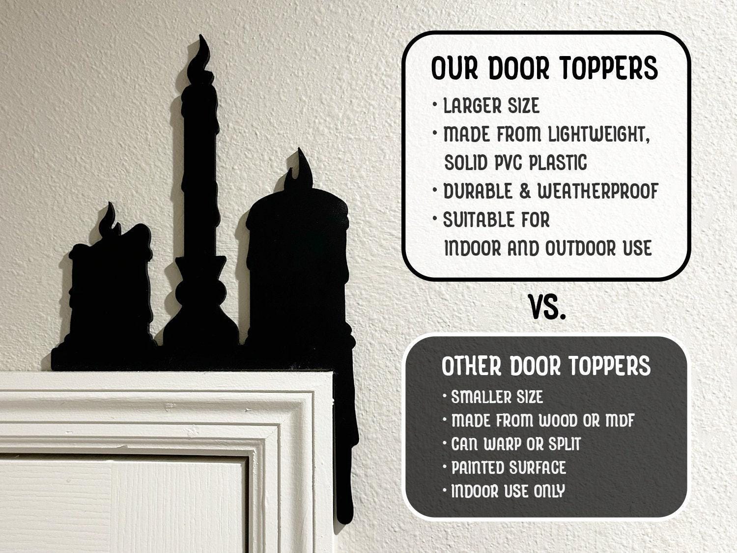 Melting Wax Candle Door Frame Topper | Halloween Door Corner Decoration ...