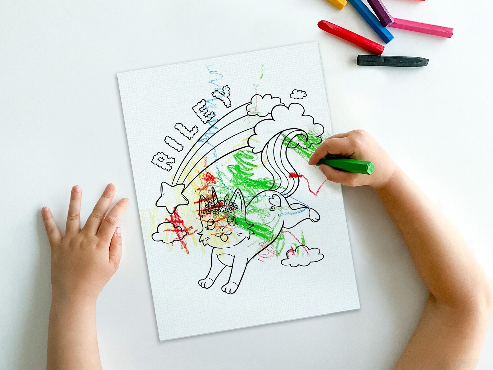 Personalized Caticorn Paint Your Own Canvas | 8x10 Canvas | Custom Name ...