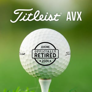 Officially Retired Custom Golf Balls | Personalized Retirement Golf ...