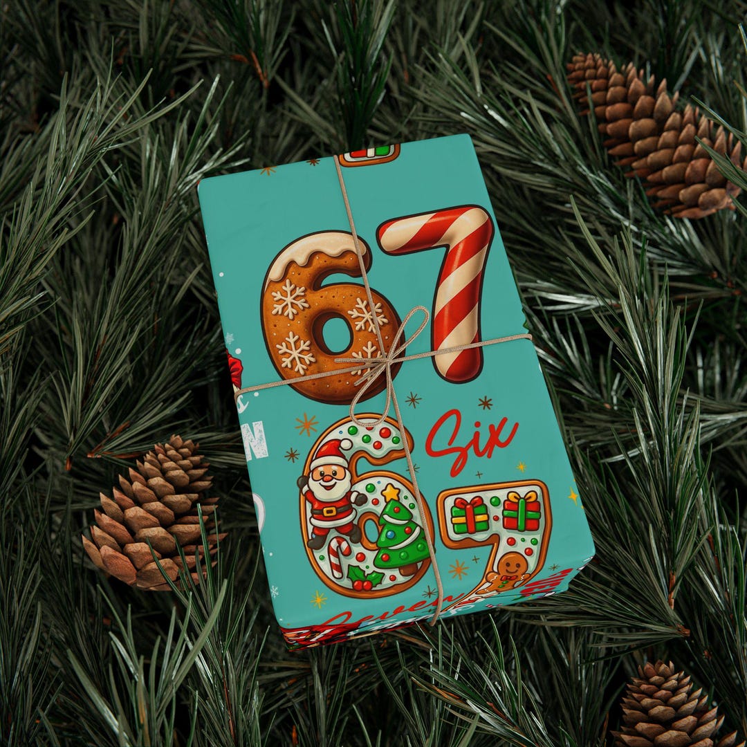 Gen Alpha 67 Christmas Wrapping Paper, 67 Meme Wrapping Paper Christmas ...