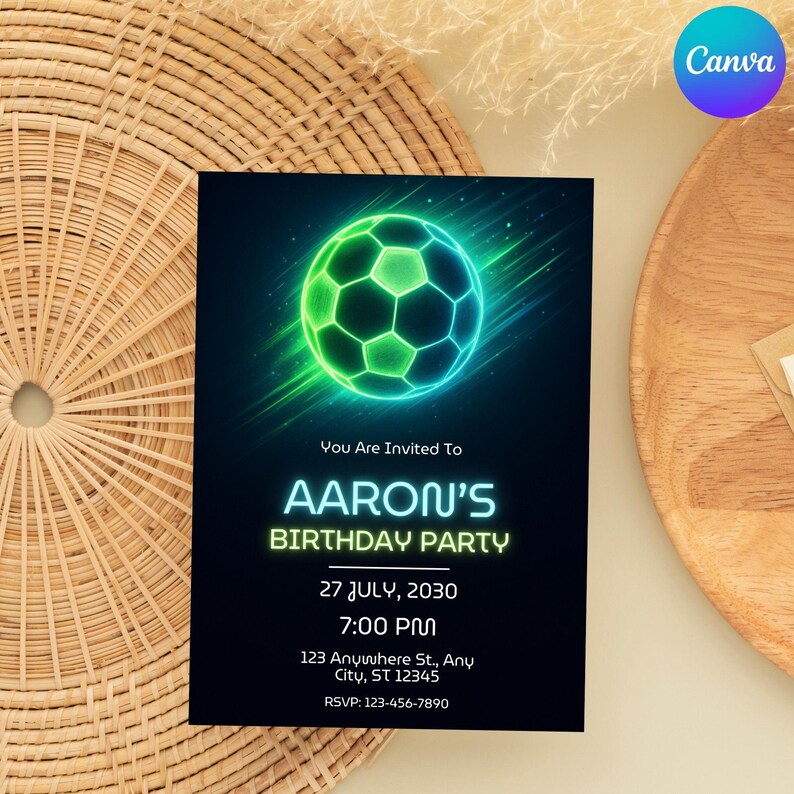 Football Birthday Party Invitation | Game Day Birthday Invite | Sports ...