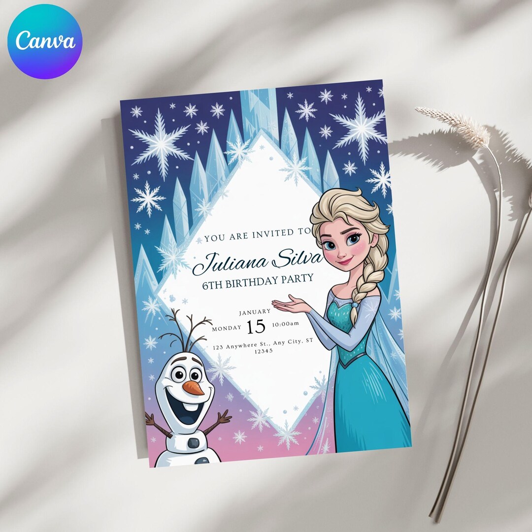Ice Princess Birthday Invitation | Wonderland Princess Party | Ice ...
