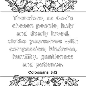 Coloring Through Colossians Printable Pages - Etsy