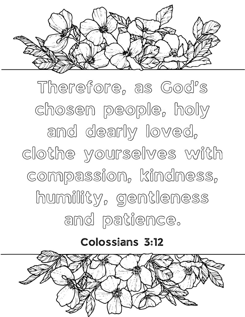 Coloring Through Colossians Printable Pages - Etsy