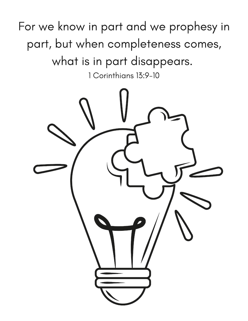 1 Corinthians 13 Printable Coloring Pages - Etsy