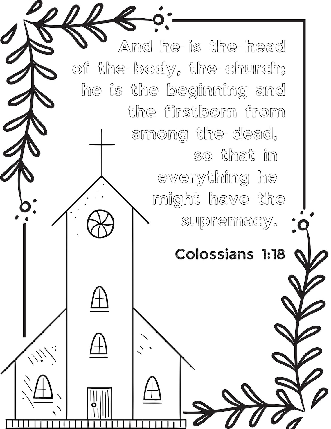 Coloring Through Colossians Printable Pages - Etsy
