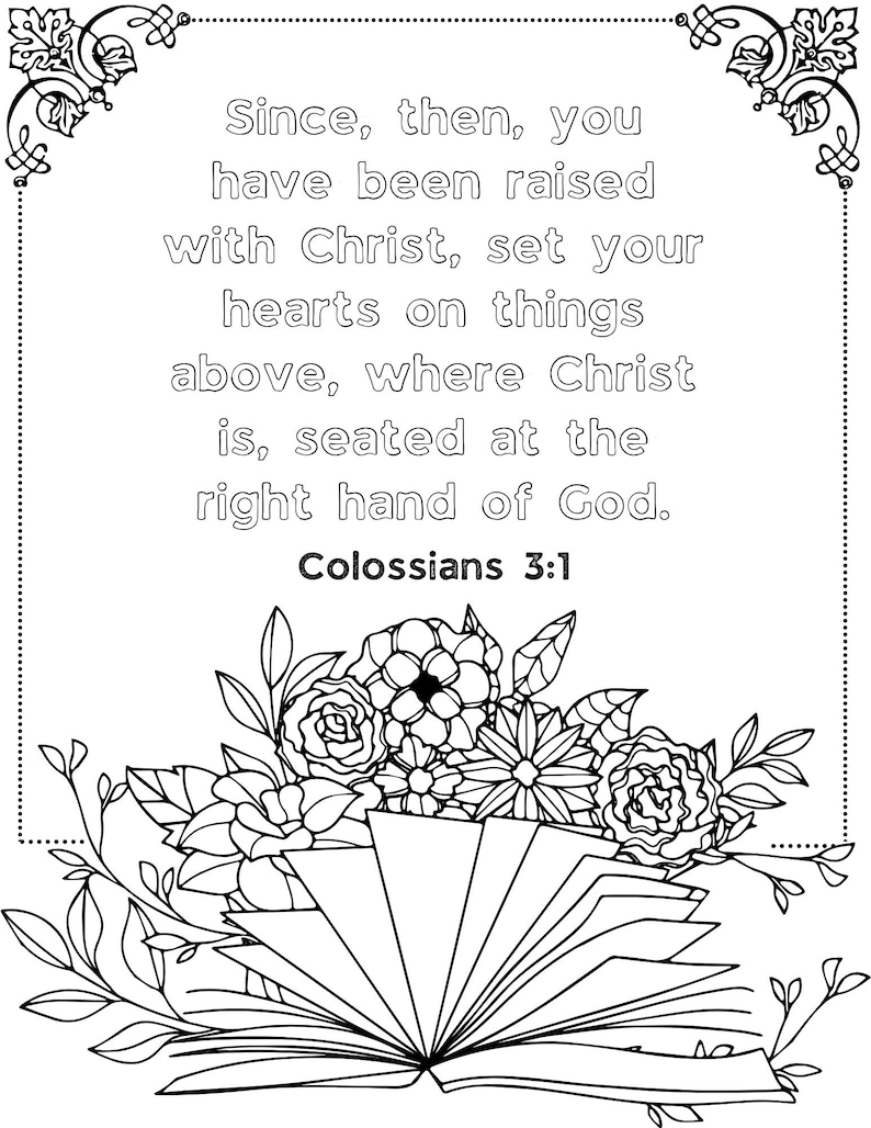 Coloring Through Colossians Printable Pages - Etsy