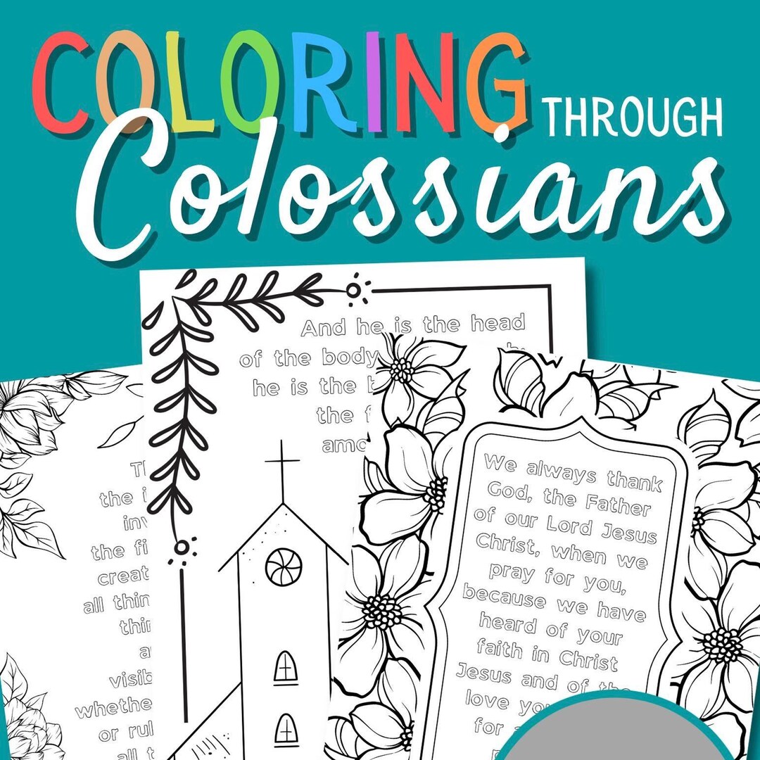 Coloring Through Colossians Printable Pages - Etsy