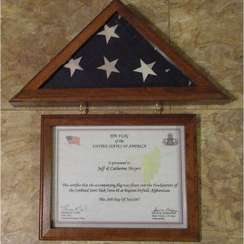 Cherry Veteran's Flag Display Case - Etsy