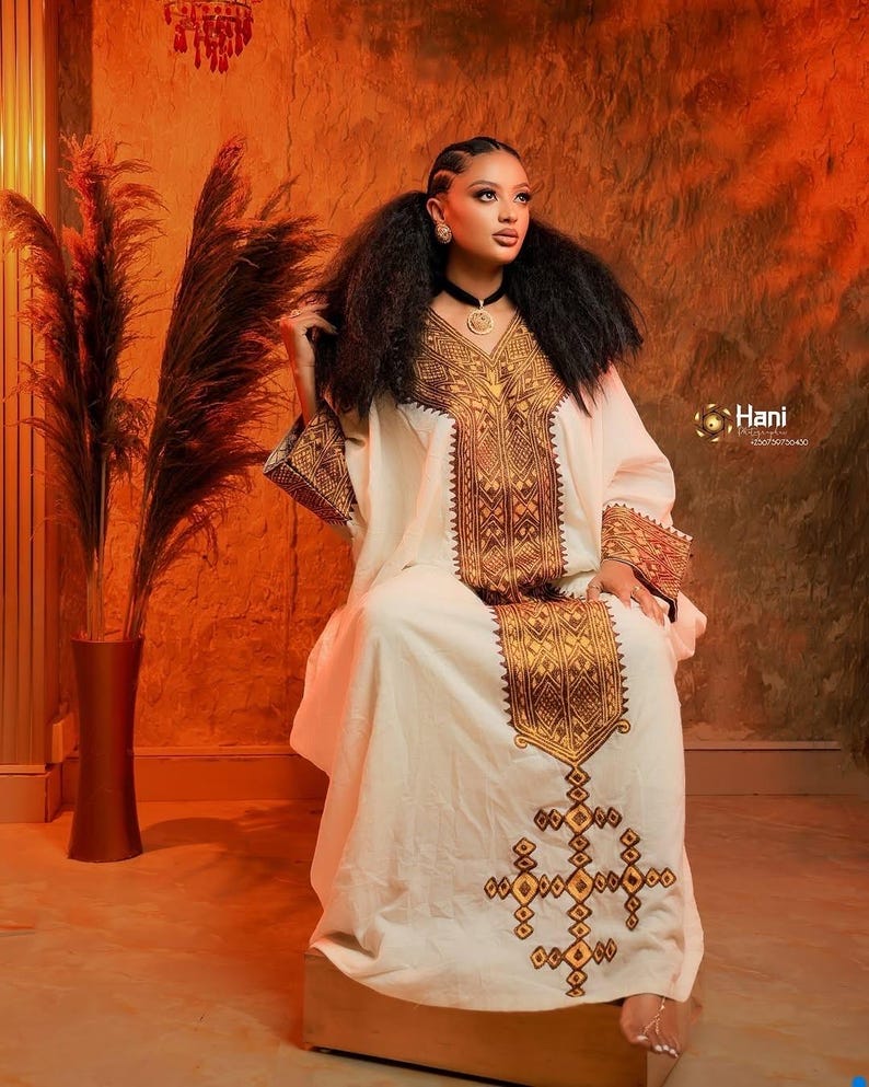 Traditional Ethiopian Kemis | Handwoven Cultural Dress for Women - Etsy