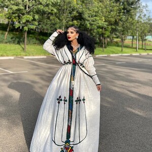 Traditional Ethiopian Kemis | Handwoven Cultural Dress for Women - Etsy