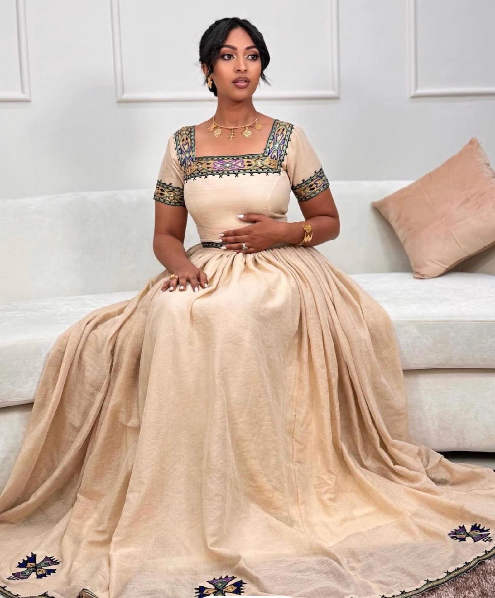 Traditional Ethiopian Kemis | Handwoven Cultural Dress for Women - Etsy