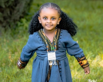 Traditional Ethiopian Kemis | Handwoven Cultural Dress for Daughter - Etsy
