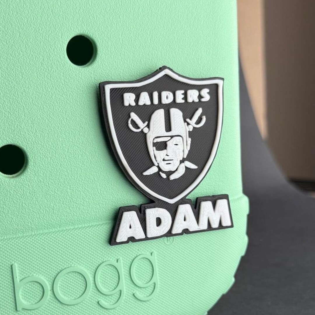 Personalized Raiders Bogg Bag Name Tag, Raiders Bogg Bag Charms, Bogg ...