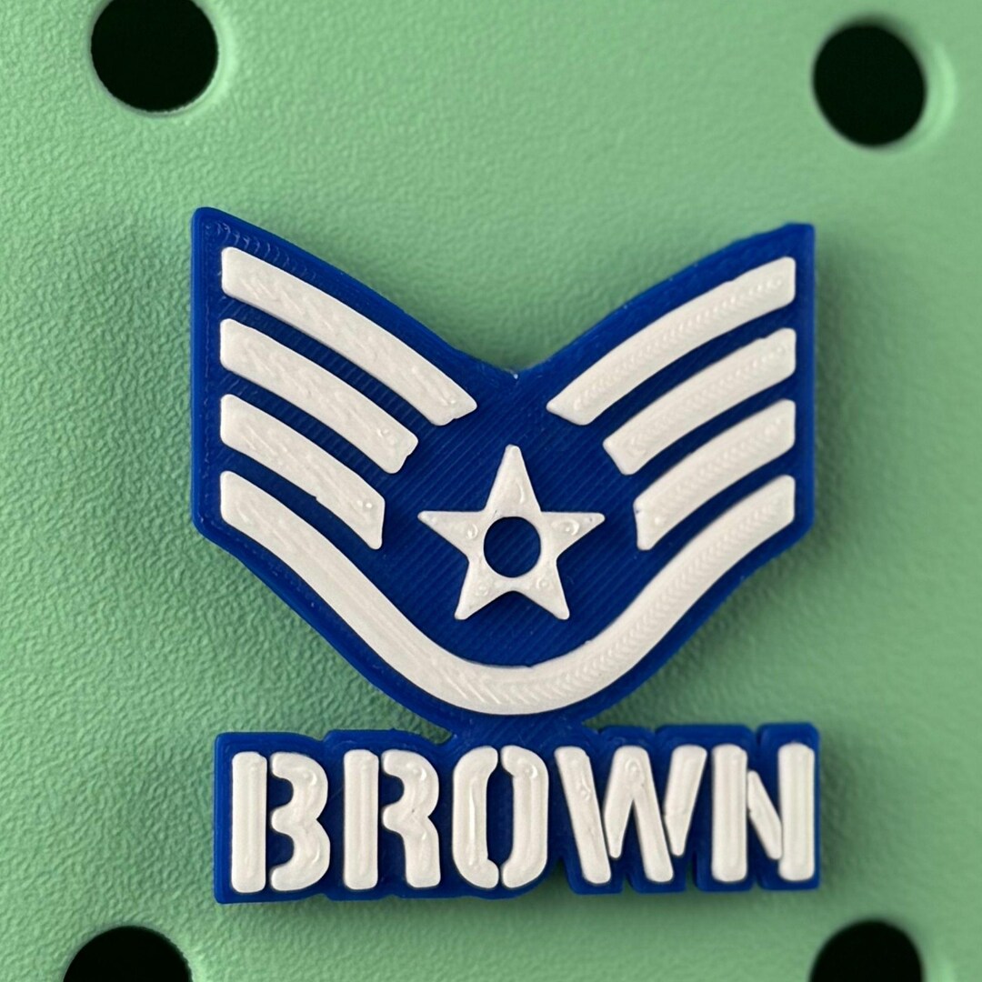 Personalized USAF Staff Sergeant Bogg Bag Tag, Ssgt Name Tag, Air Force ...